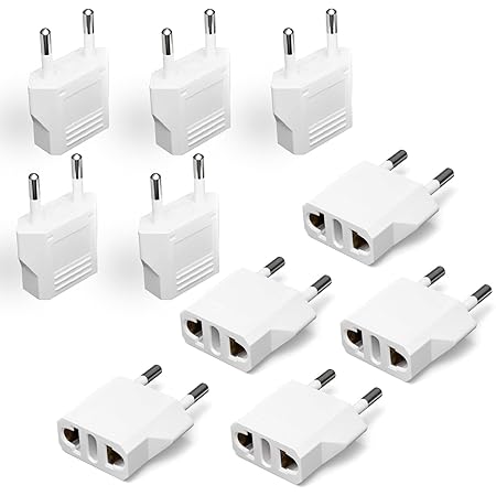 Amazon.com: 12 Pack European Plug Adapter, US to Europe Plug Adapter ...