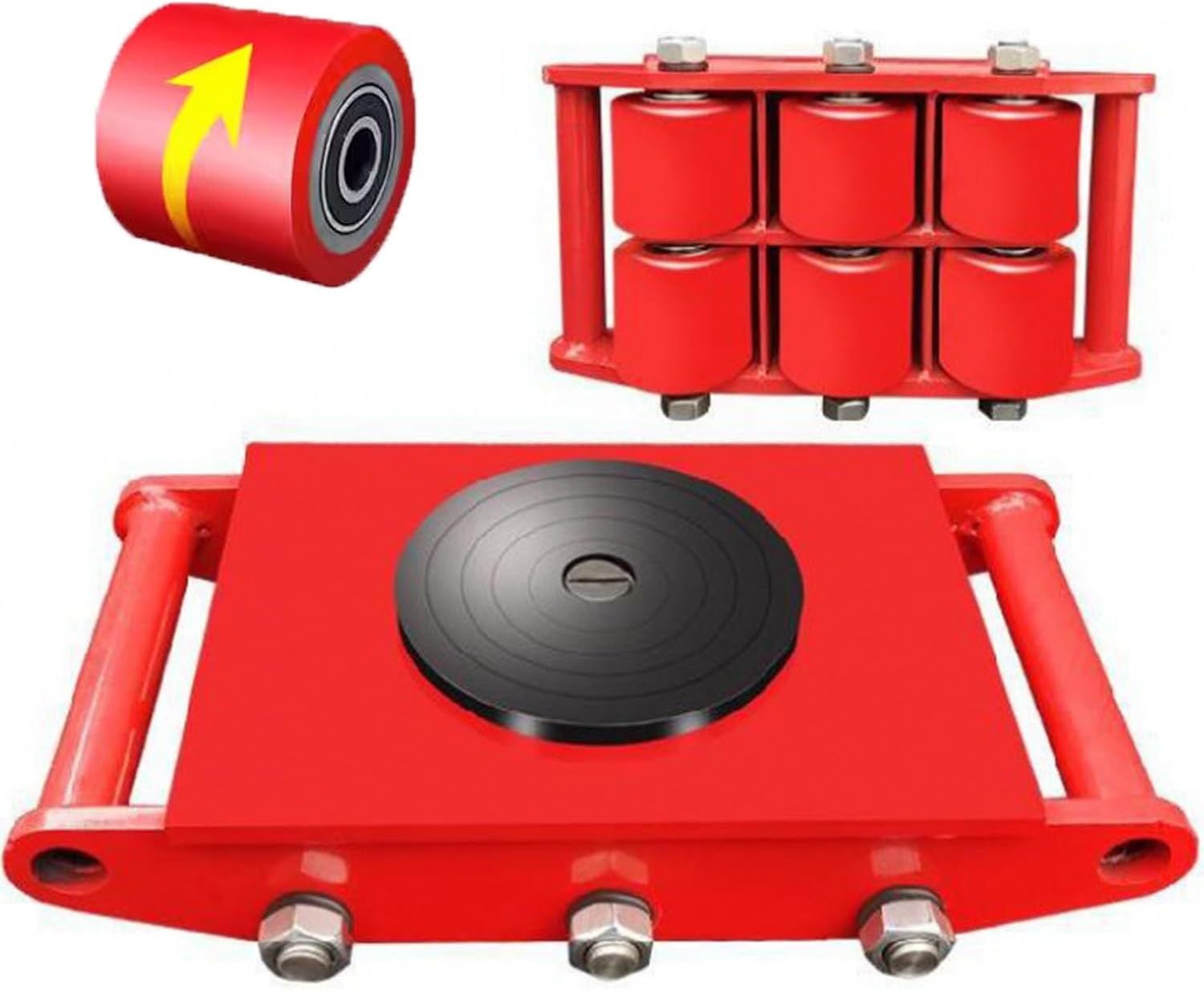JKLP Kit Gato de 8T Acero Carro para Maquinaria Industrial Mover,Patín ...
