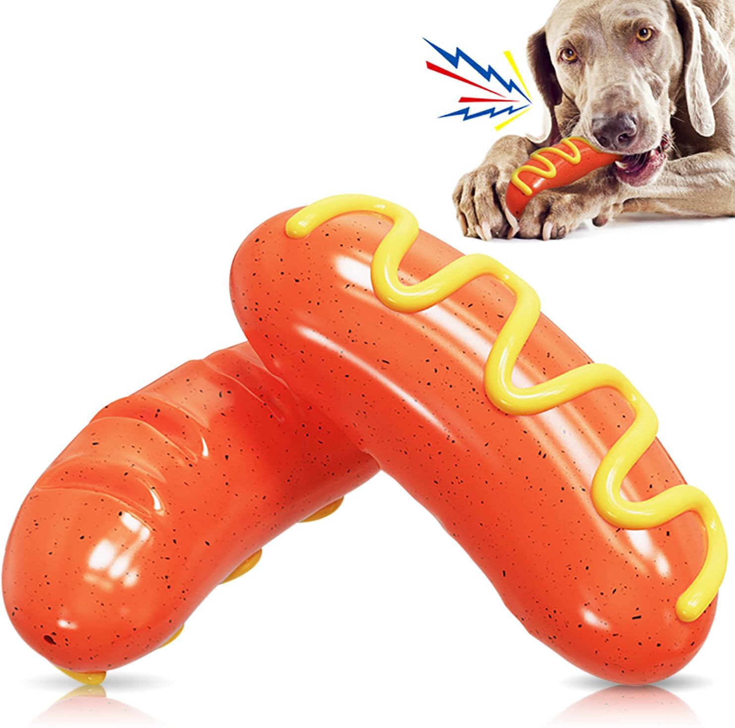 Pet Supplies : Funny Squeaky Sausage Dog Toy (6.3inch) | Hot Dog ...