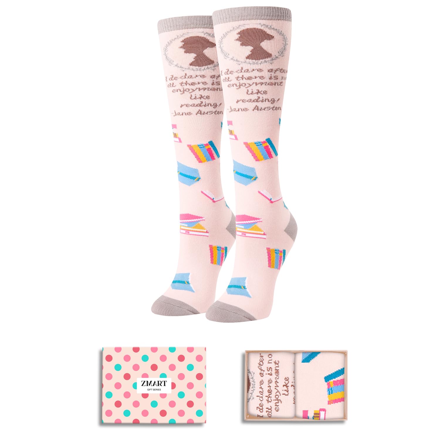 Amazon.com: Zmart Jane Austen Gifts for Women - Socks Literary Gifts ...