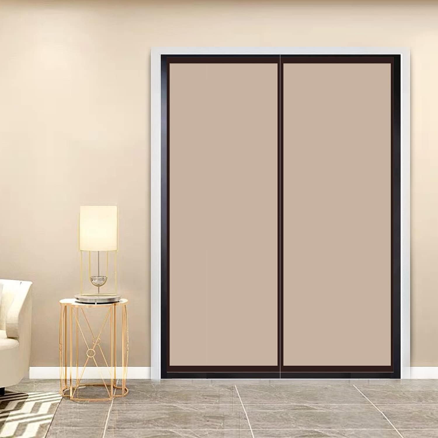 Transparent Insulated Door Curtain, Magnetic Thermal Door Cover Screen ...