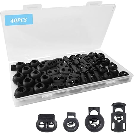 Amazon.com: 42 Pcs Cord Locks End Spring Toggle Stopper Zipper Pull ...