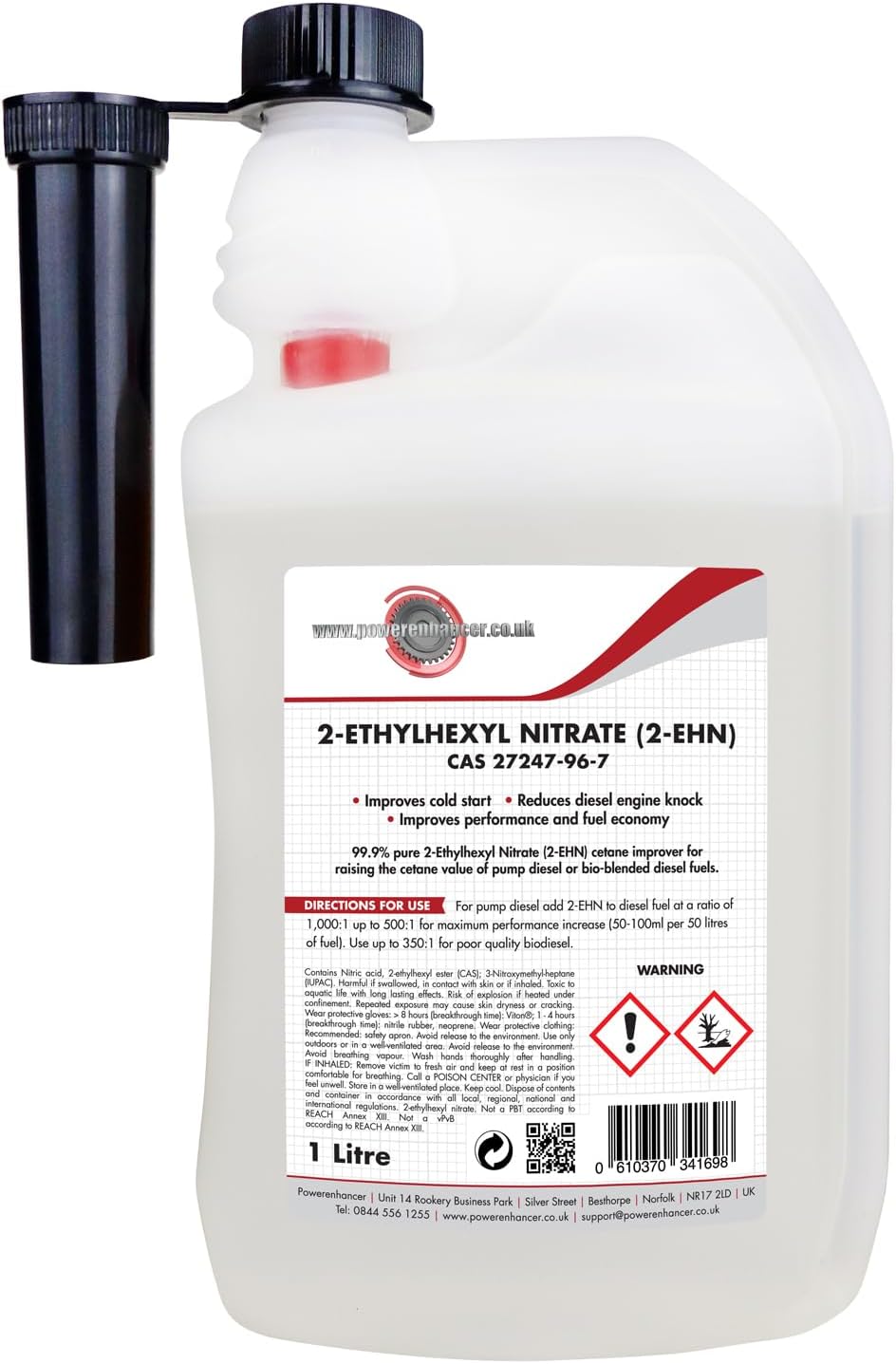 Powerenhancer Premium Double Filtered Pure 2-EHN, 2-Ethyl-Hexyl Nitrate ...