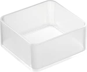 Amazon｜山崎実業(Yamazaki) 底がクリア 縦横重ねられる 引き出し整理収納ケース S 2個組 ホワイト 約W8×D8×H3.7cm タワー tower カトラリー収納 デスク ...