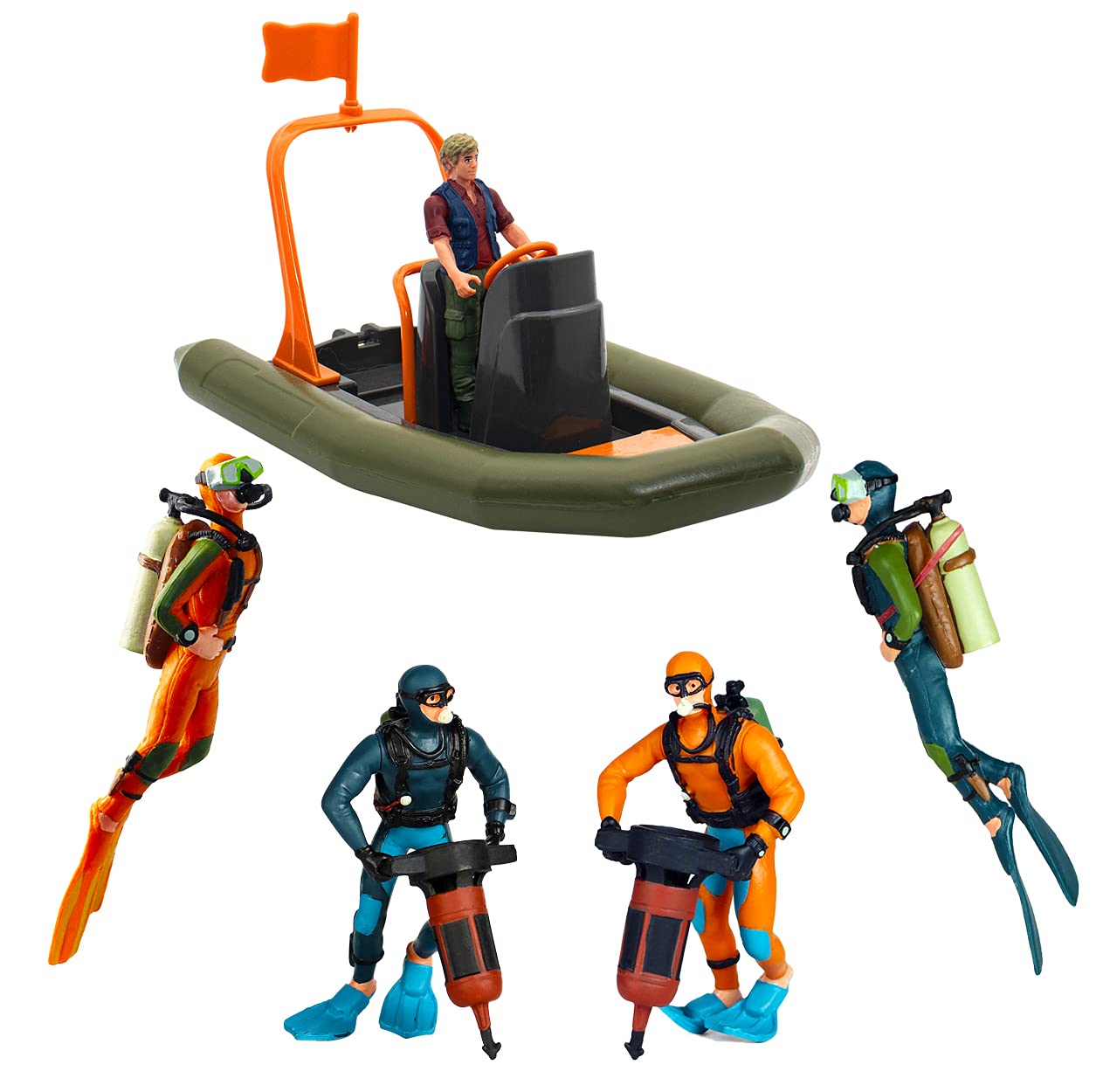 Buy People Models Underwater Swimmers Action Figures Realistic Divers ...