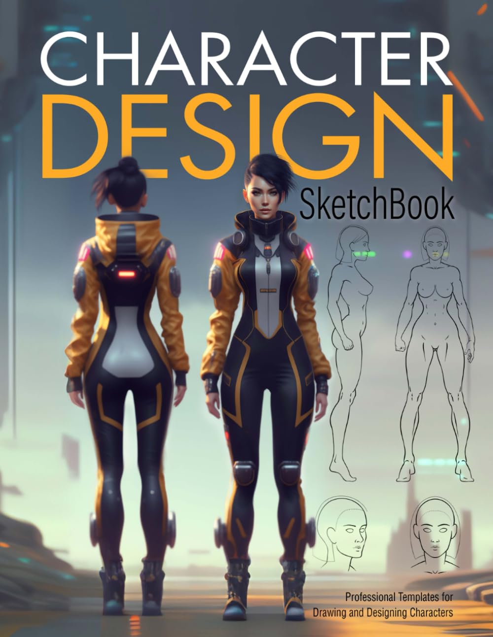Character Design Sketchbook Templates For Drawing A Notebook For Artists Animators And