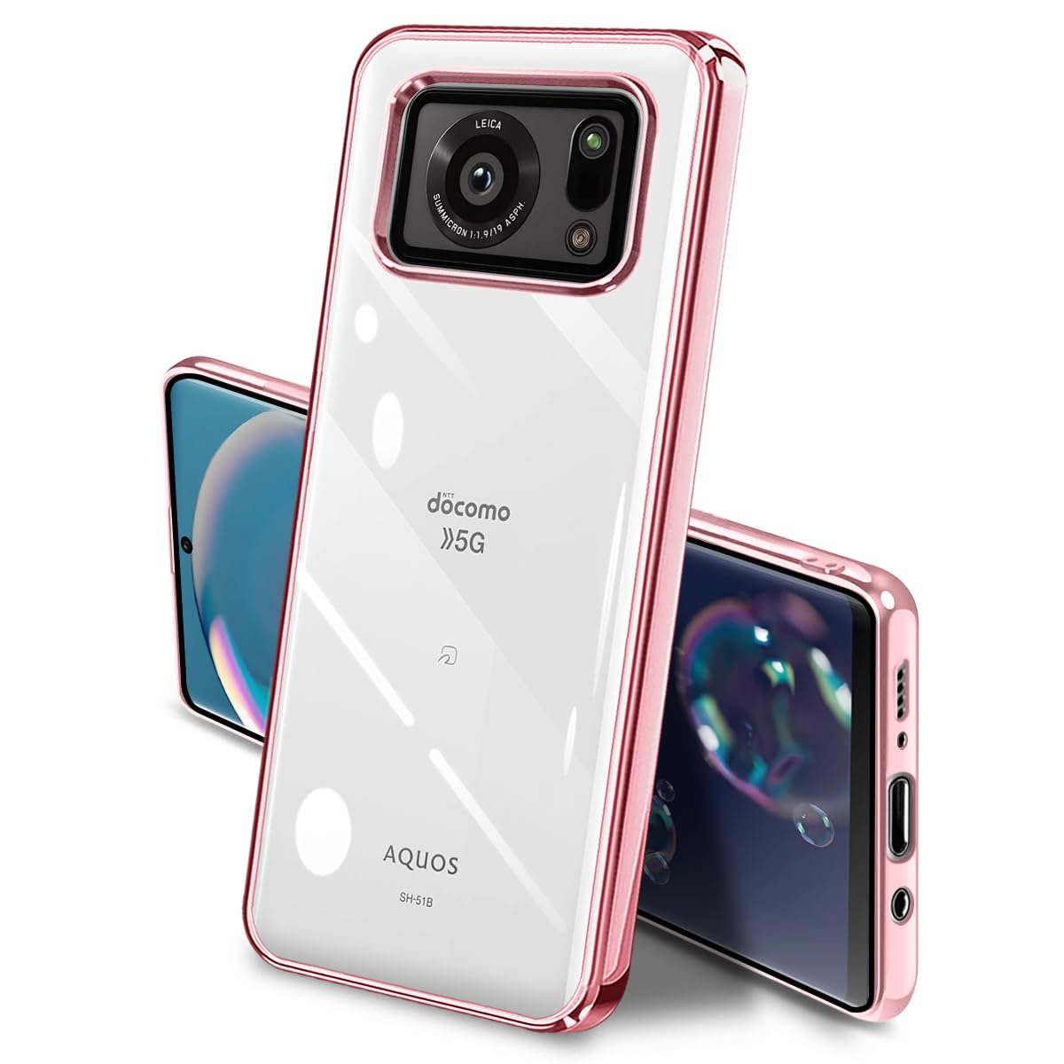 Amazon.co.jp: AQUOS R6 ケース クリア 全面保護 SH-51B SH-M22 A101SH カバー Sharp シャープ ...