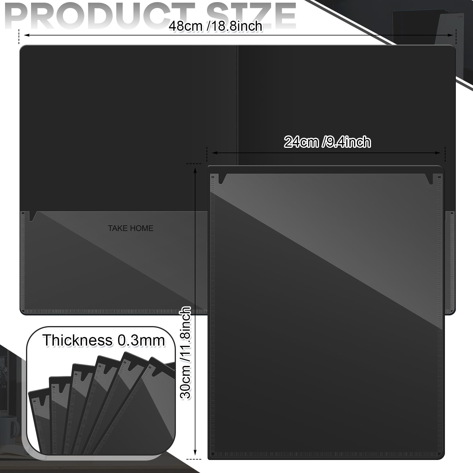 Snapklik.com : Henoyso 48 Pcs Plastic Take Home Folders