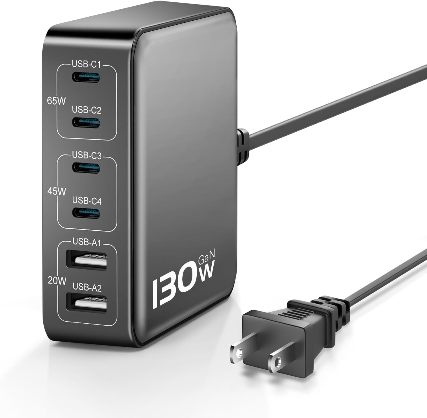 Amazon.com: 200W USB C Charger Block, 8-in-1 GaN III USB C Charger Fast ...