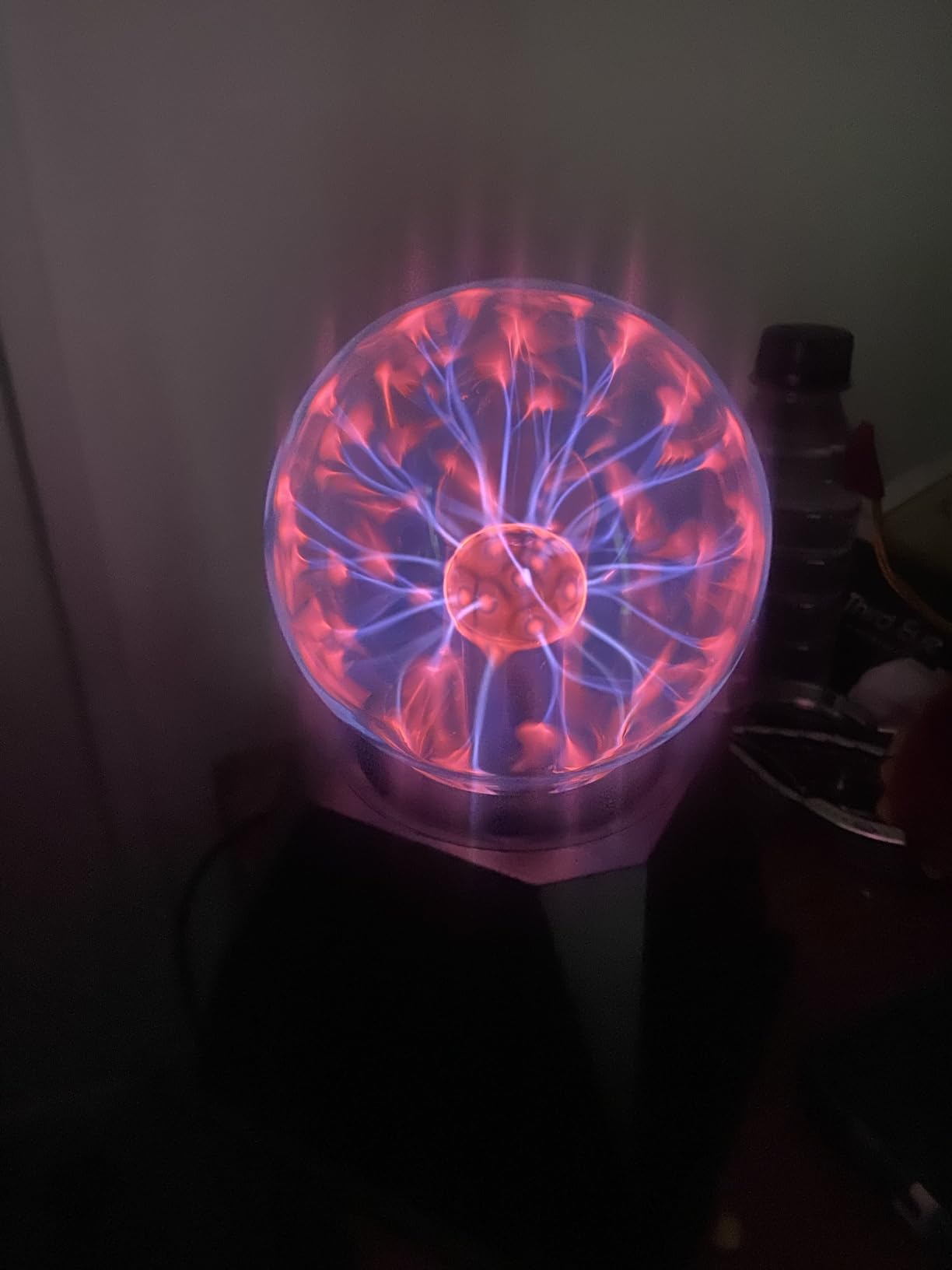 Dravizon Plasma Ball Light 4 Inches Touch and Sound Activated Lightning ...