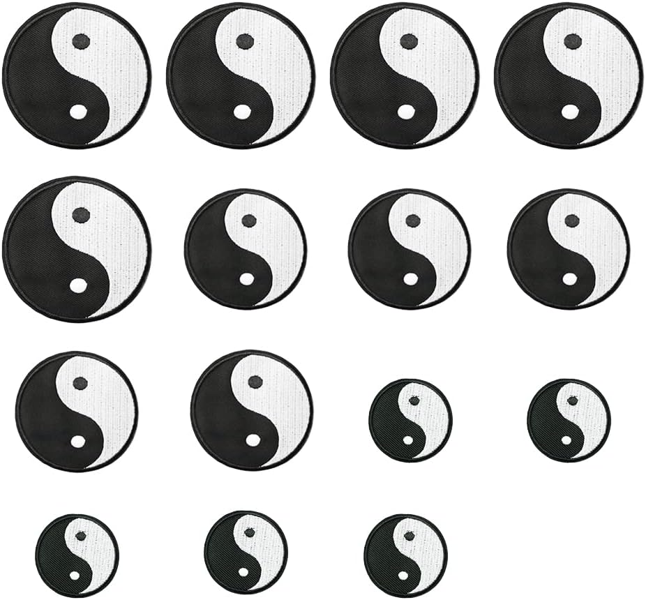 Amazon.com: Opexicos 15Pcs Chinese Tai-Chi YIN-YANG Patch Iron On ...