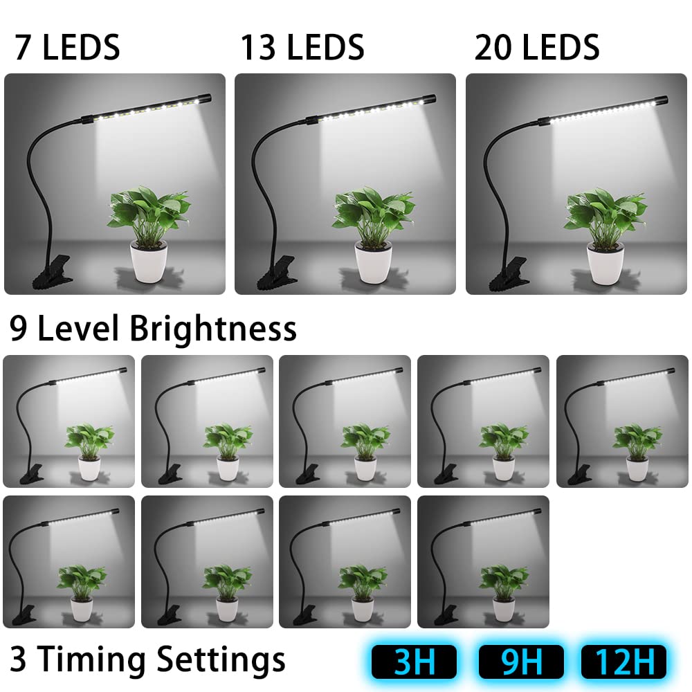 Snapklik.com : Grow Lights For Indoor Plants Growing, 6500K White LED ...