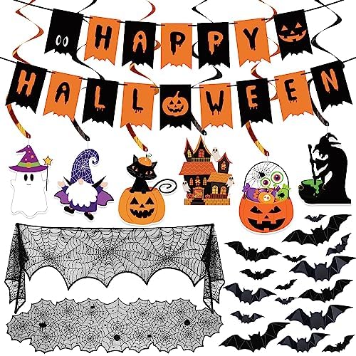 Amazon.com: Halloween Decorations Indoor Set - Halloween Festive Decor ...