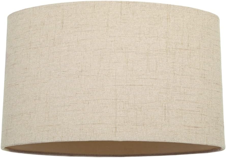 Cream Cotton Drum Shade : Amazon.co.uk: Lighting