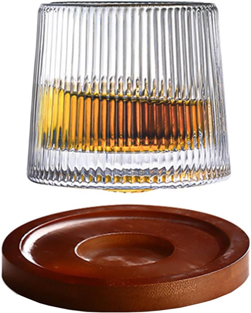 DUOAIKE Whiskey Glass,Rum Glass, Rotatable Decompression Personalised ...
