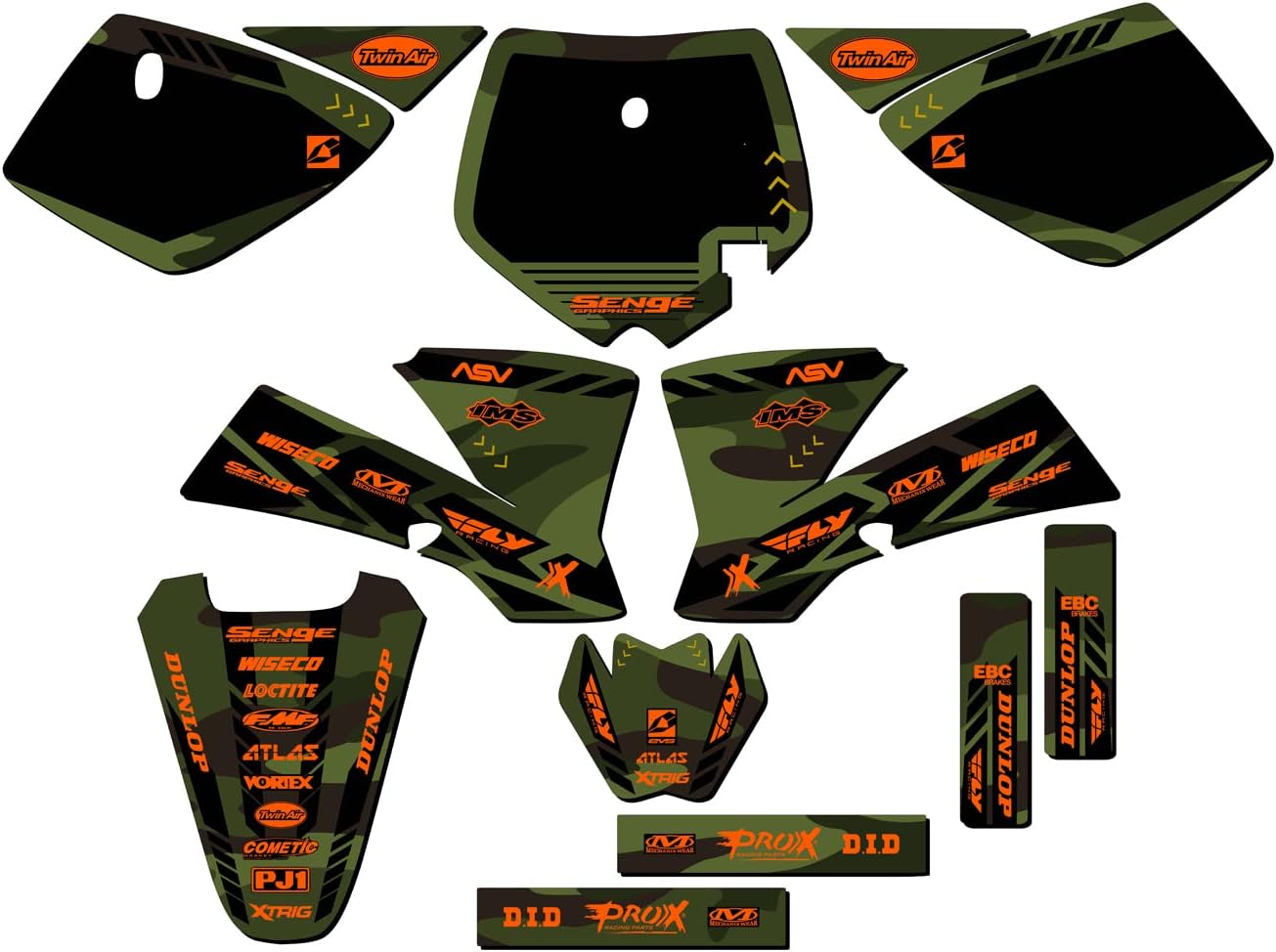 Amazon.com: 2002-2008 SX 50 APACHE Green Senge Graphics Complete Kit ...