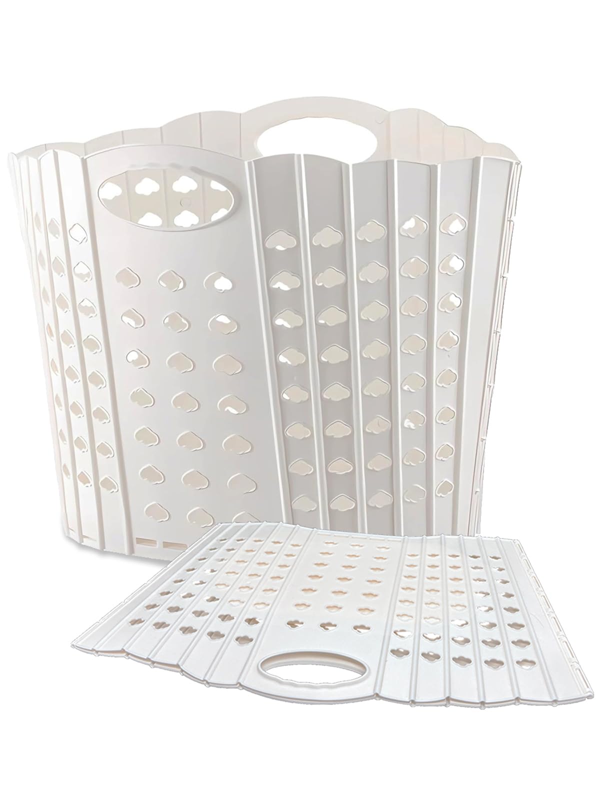 B BIBYKIVN Collapsible Laundry Basket-Large Plastic Laundry Basket ...