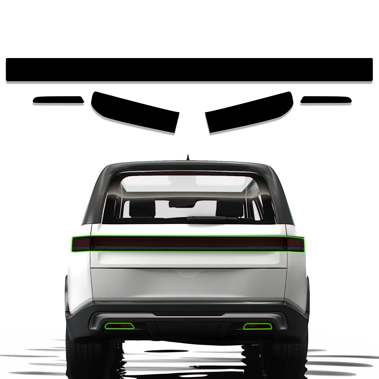 Amazon.com: MusTree Precut Tail Light Tint Kit Film Fit for Rivian R1S ...