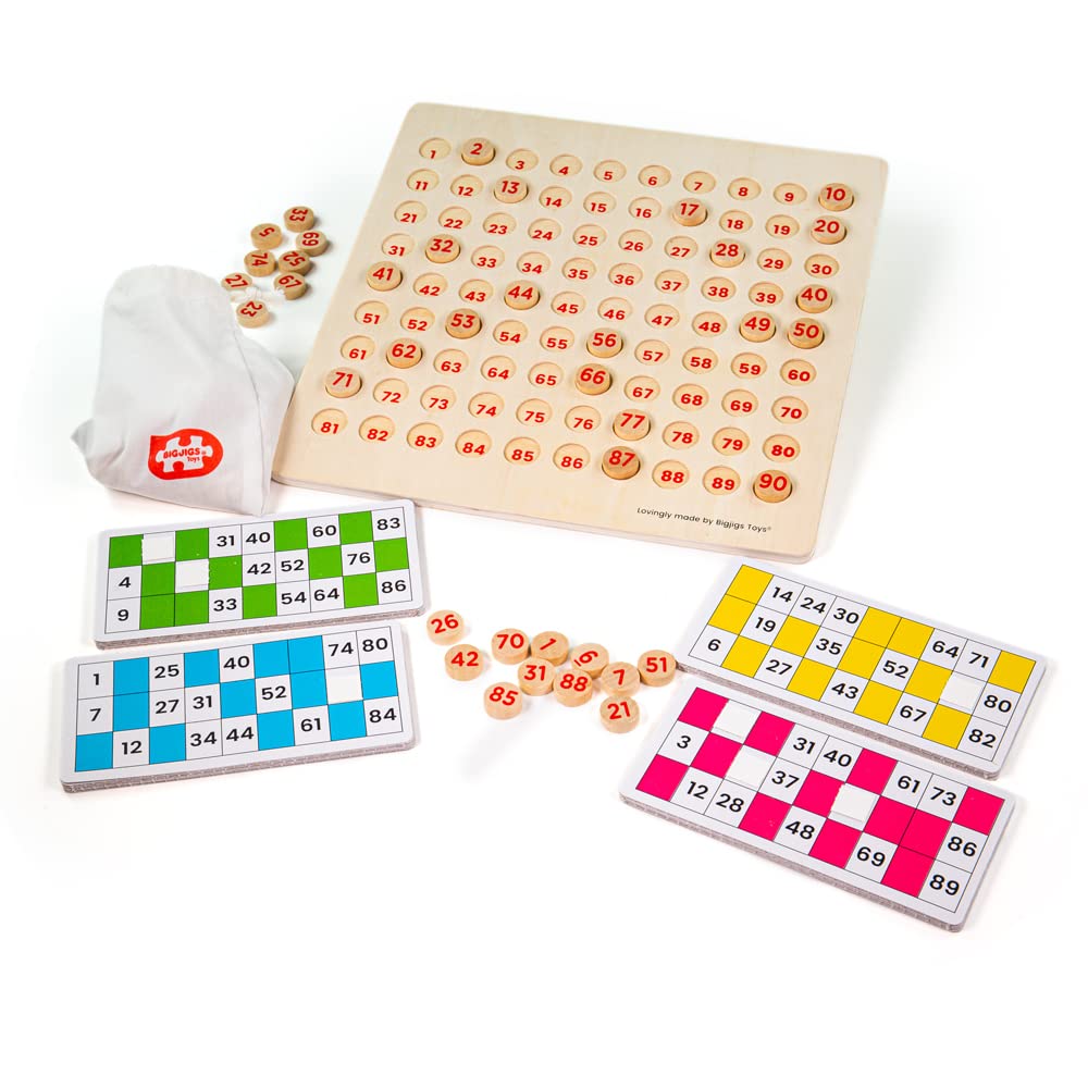 Bigjigs Toys, Traditional Bingo Game, Wooden Toys, Kids Bingo Game ...