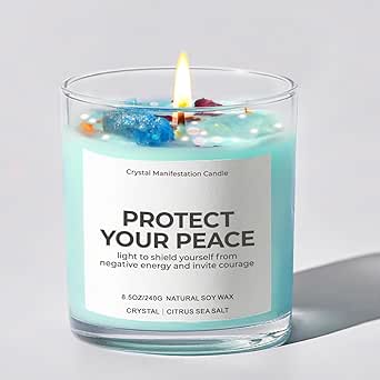 Amazon.com: Scented Candles for Women - Citrus Sea Salt Aromatherapy ...