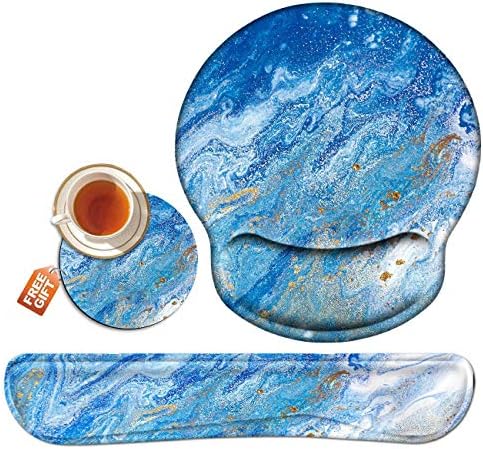 Amazon.com : BKS Beach Mouse Pad and Keyboard Wrist Rest Support Set ...