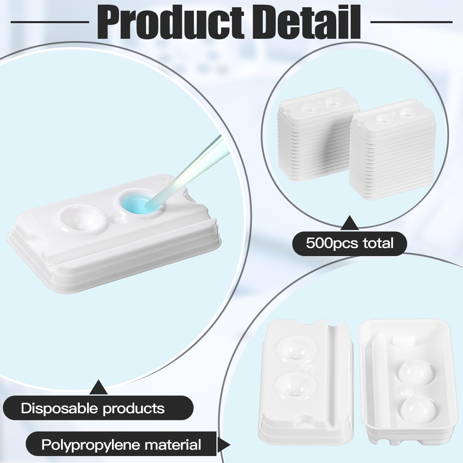 Snapklik.com : Threlaco 500 Pcs Disposable Dental Mixing Well 2 Wells ...