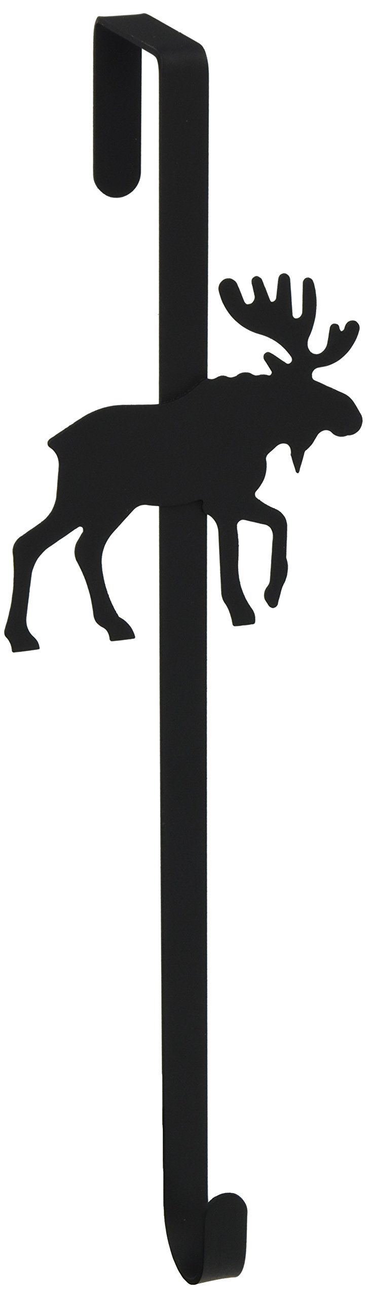 Buy Village Wrought Iron 13 Inch Moose Wreath Hanger, Black Online at ...