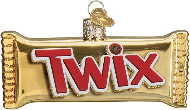 Amazon.com: Old World Christmas Twix Candy Bar Glass Blown Ornament for ...