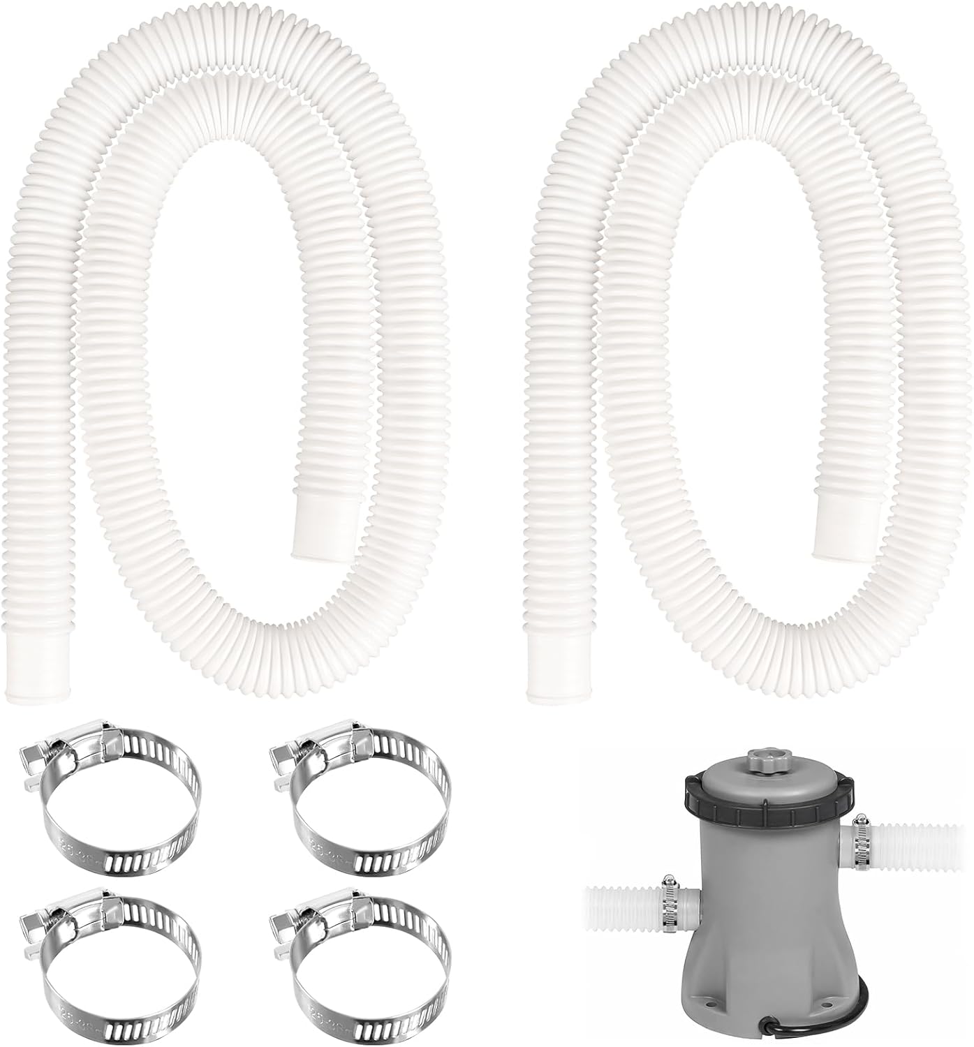 Amazon.com : UNIFAMILY 2 Pack 1.25 Inch Pool Hoses for Above Ground ...