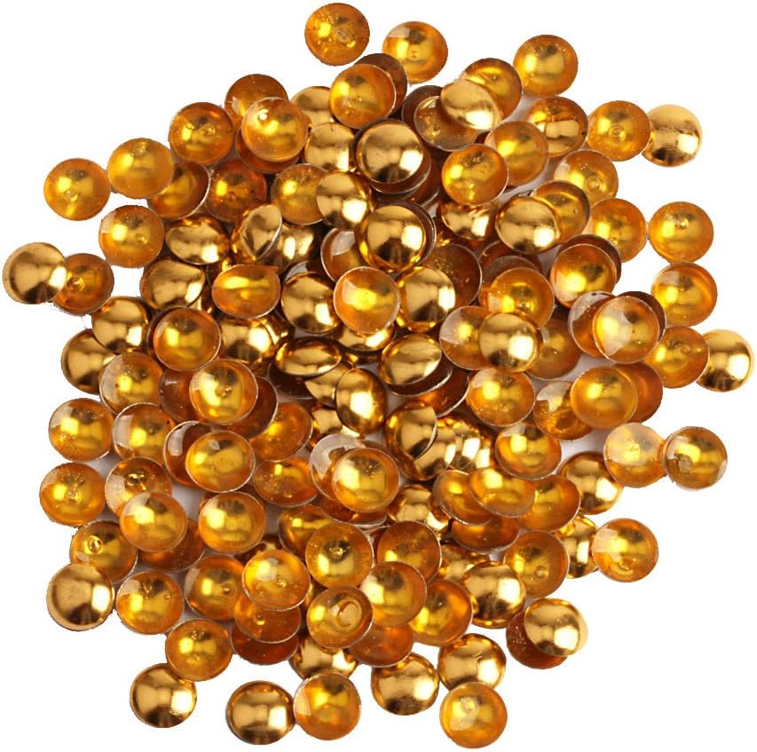 Amazon.com: beadsland Dome Studs Hotfix in Size 5mm,1/3 Round Flat Back ...