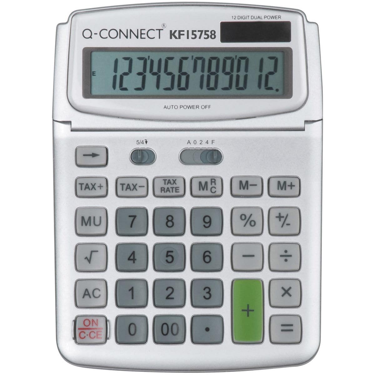 Q-Connect Large Table Top 12 Digit Calculator Grey KF15758 : Amazon.co ...