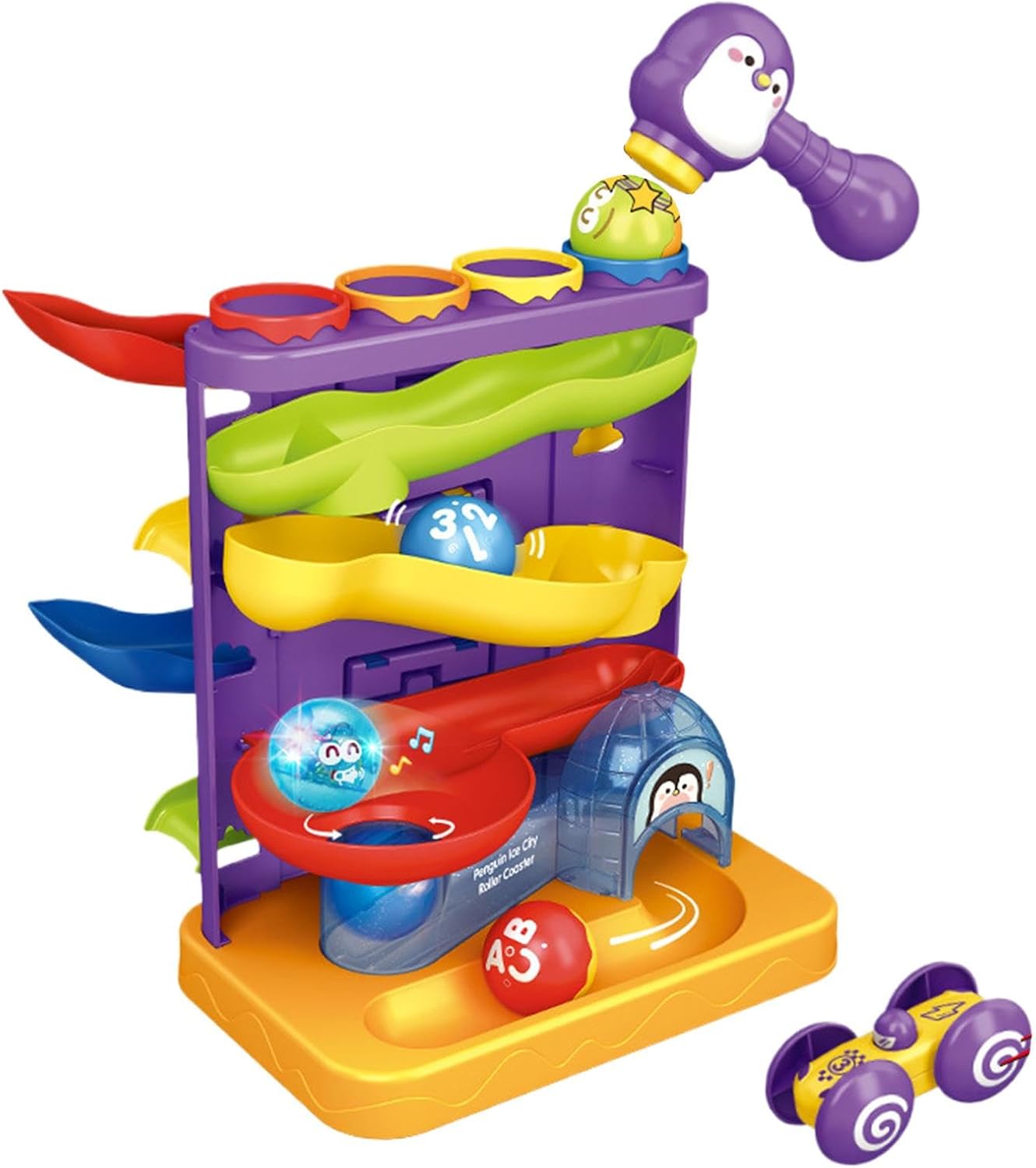 Early Learning Ramp Toy, Wooden Ramp Racer For Kids, Ramp Toy ...