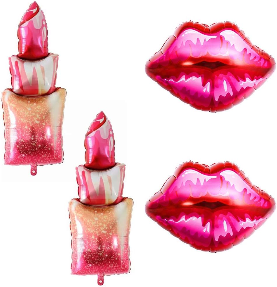 Amazon.com: 8 Pcs Valentines Day Lip Lipstick Foil Balloons Red Kiss ...