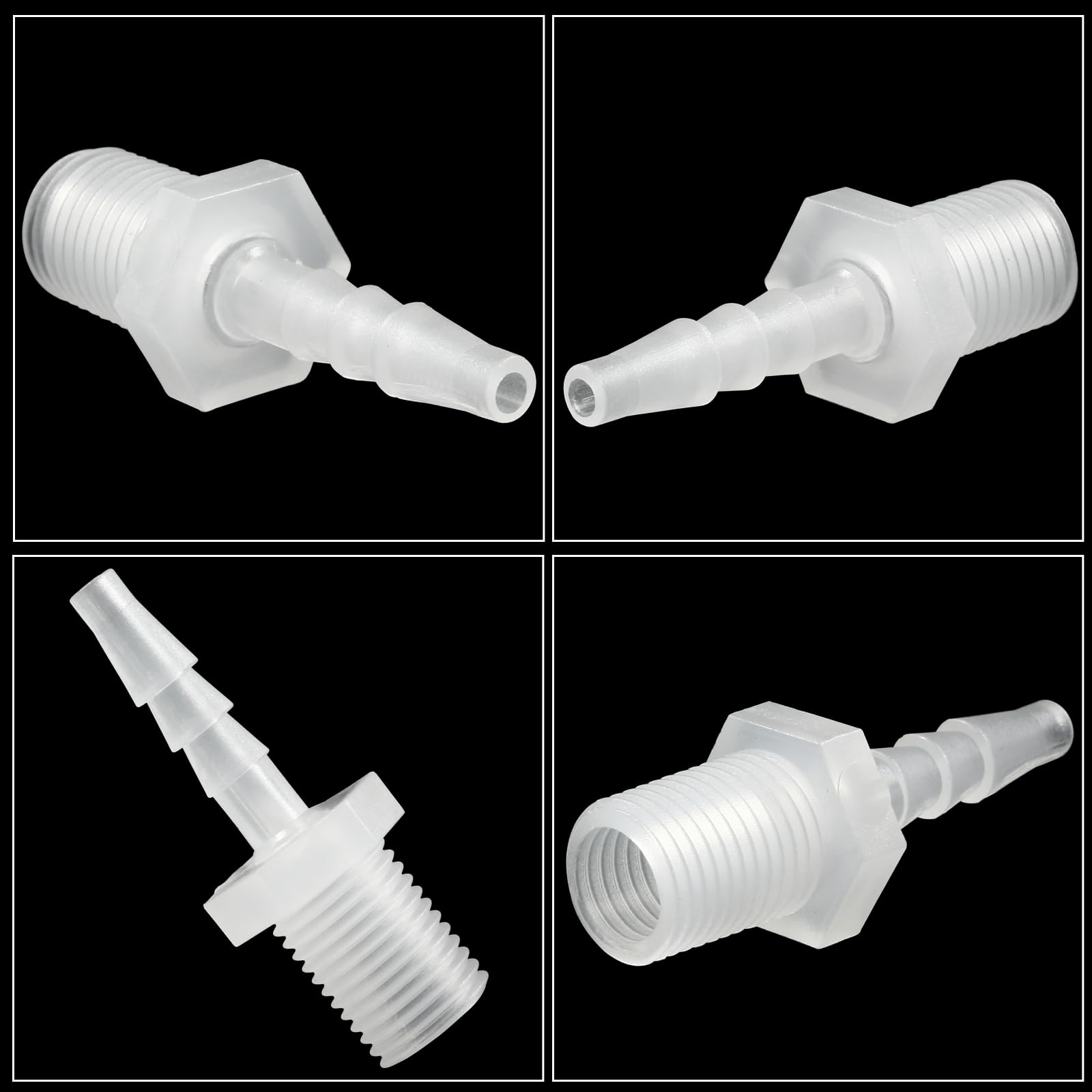 Snapklik.com : 6 Pcs Plastic Hose Barb Reducer Fitting,3/16" Barb X 1/4 ...