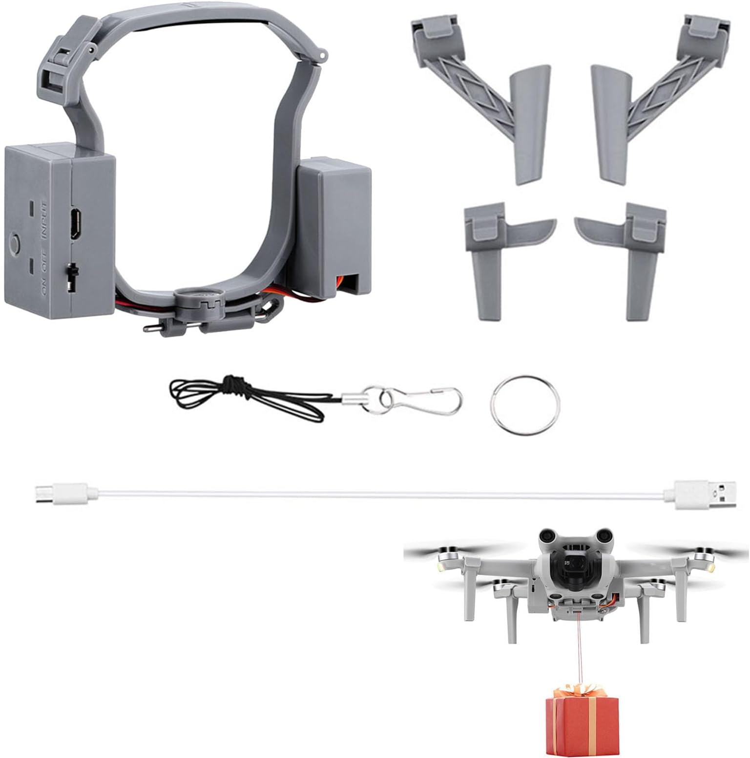 Amazon.com: Airdrop System Device with Landing Gear for DJI Air 3 Drone ...