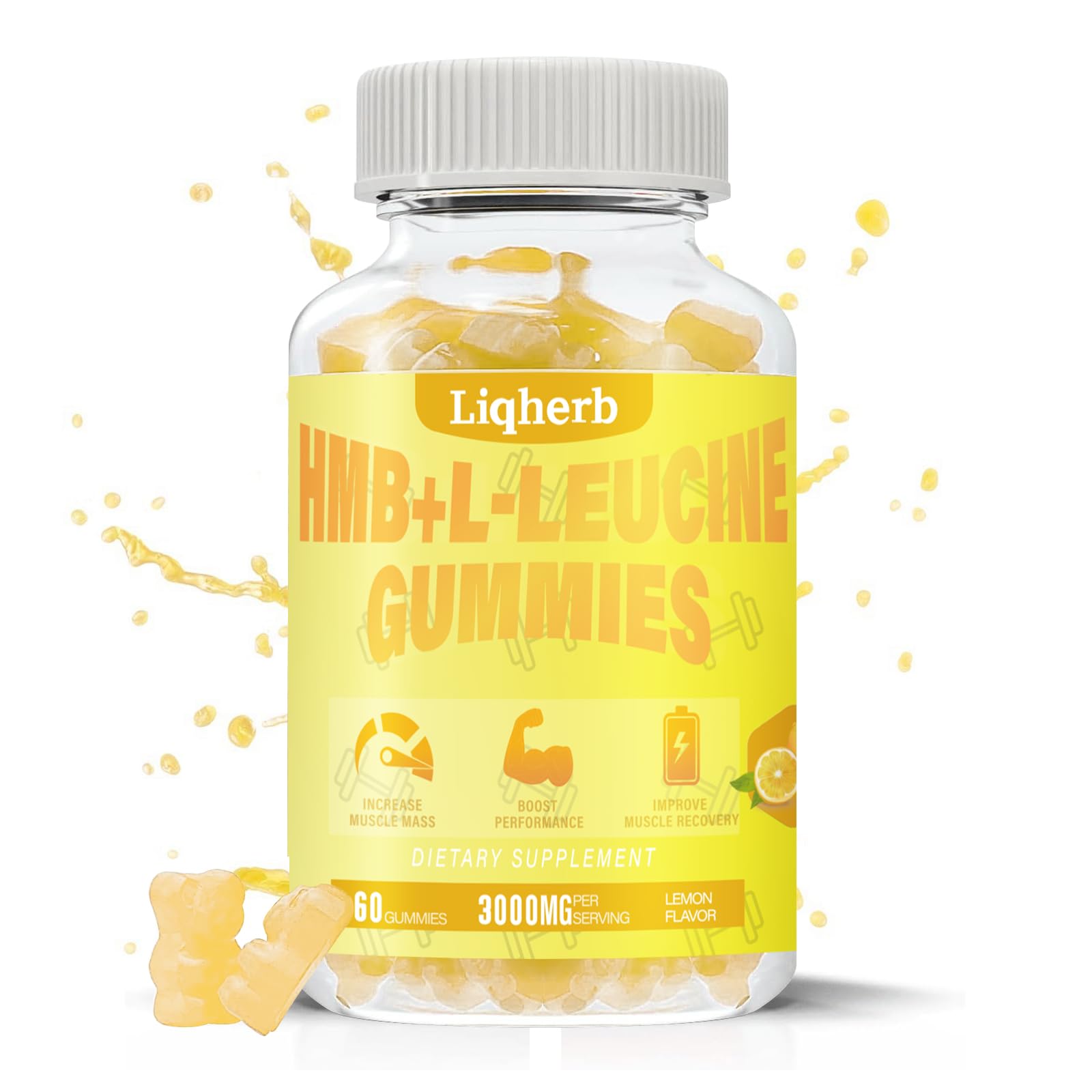 Amazon.com: Liqherb HMB and Leucine Supplements 3000mg, HMB L-Leucine ...