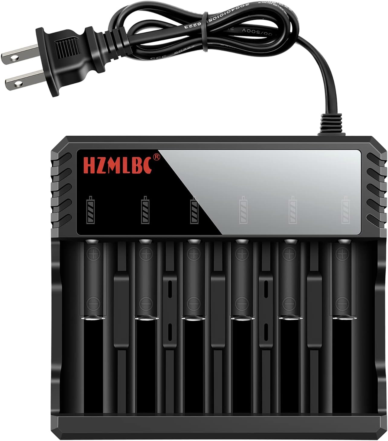 Tokeyla Juego de cargador de batería 18650 de 6 bahías, cargador de baterías universales ...