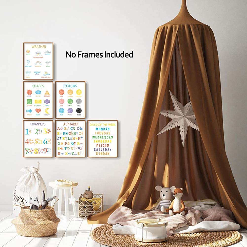 Alphabet Numbers Canvas Poster,Kindergarten Art Prints,Cute Numbers ...