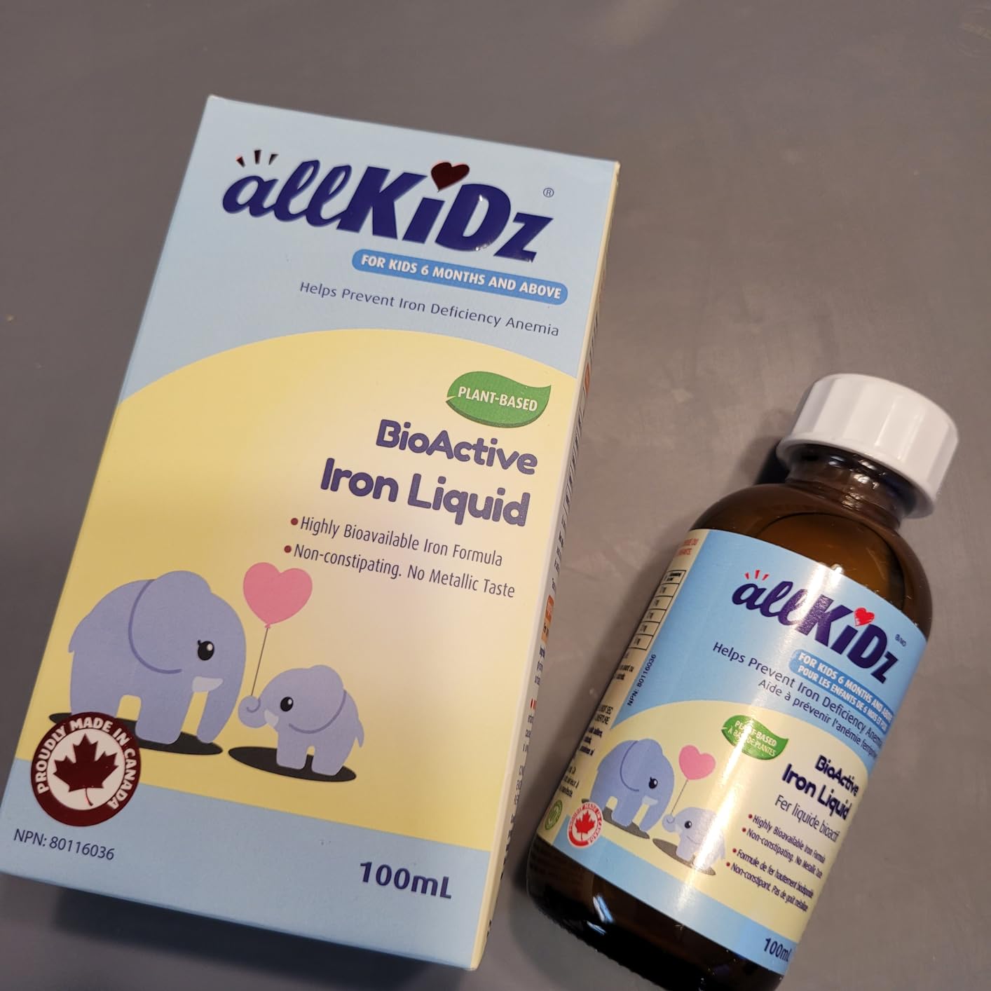 allKiDz BioActive Iron Liquid for Toddler Kids Children, Liposomal Iron ...