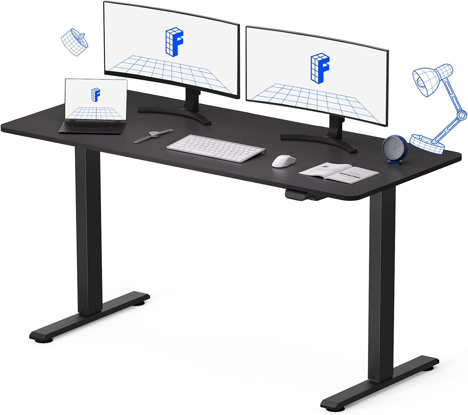 Amazon.com: FLEXISPOT Standing Desk Adjustable Height Whole Piece 55 ...