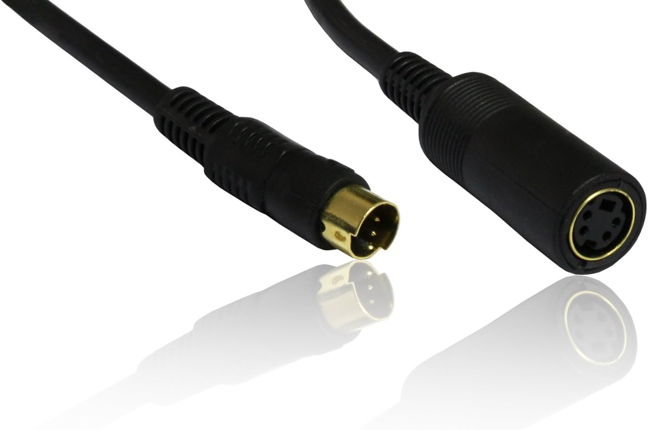 Amazon.com: MHP® 1.5m S-Video S-VHS Extension Male to Female Cable ...