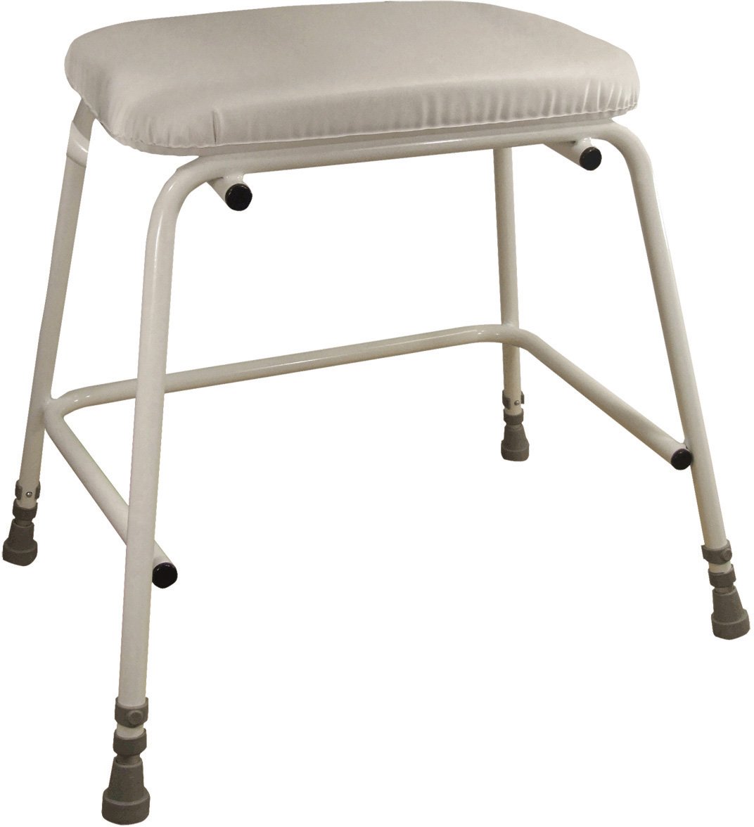 Aidapt Bariatric Height Adjustable Perching Stool With Padded Seat For ...