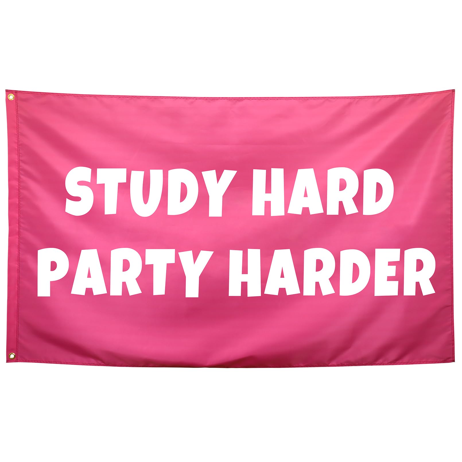 Amazon.com : Seekamit Study Hard Party Harder Flag Pink Funny College ...
