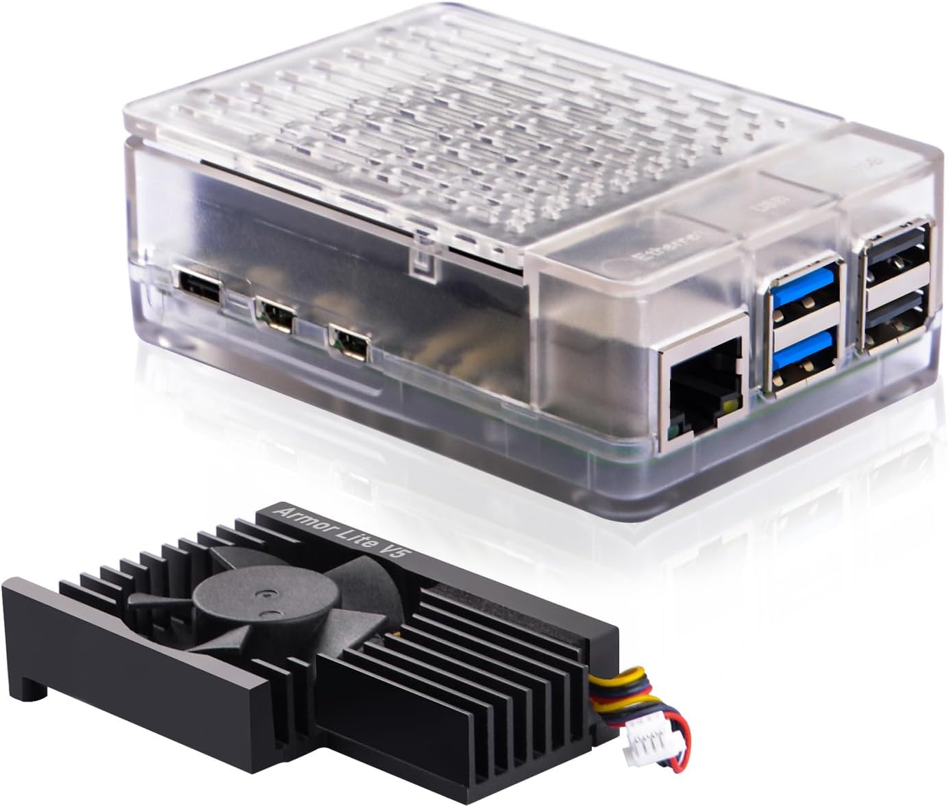 Amazon.com: GeeekPi ABS Case with Armor Lite V5 Active Cooler for Raspberry Pi 5, Pi 5 Case with ...