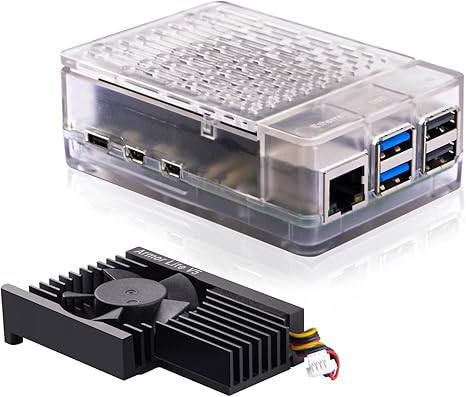 Amazon.com: GeeekPi ABS Case with Armor Lite V5 Active Cooler for Raspberry Pi 5, Pi 5 Case with ...