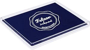 Amazon.com: Fstaor Permanent Large Blue Ink Pad for Rubber Stamps, 5x4 ...