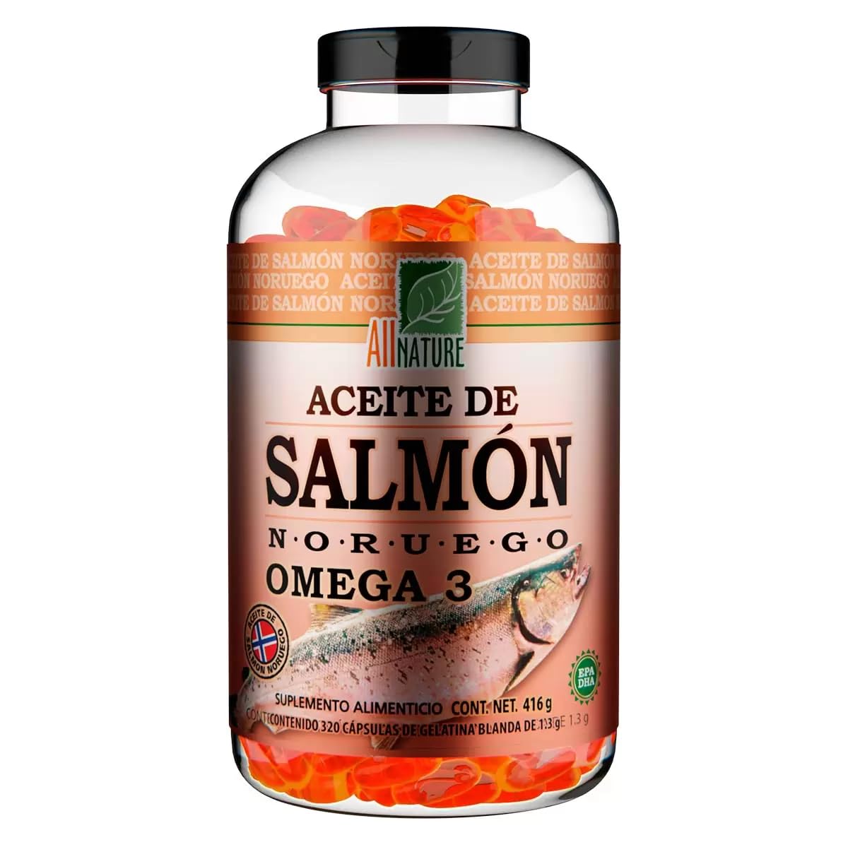 All Nature - All Nature Aceite de salmon Noruego Omega 3 All Nature ...