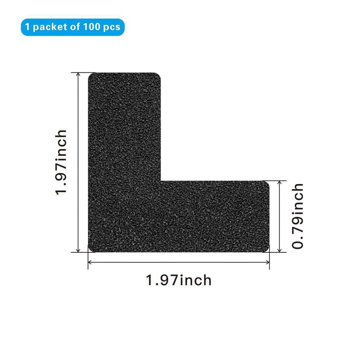 Snapklik.com : Beiyier 100 Pack 5s Location Marking Corner, 2x2x08 Inch ...