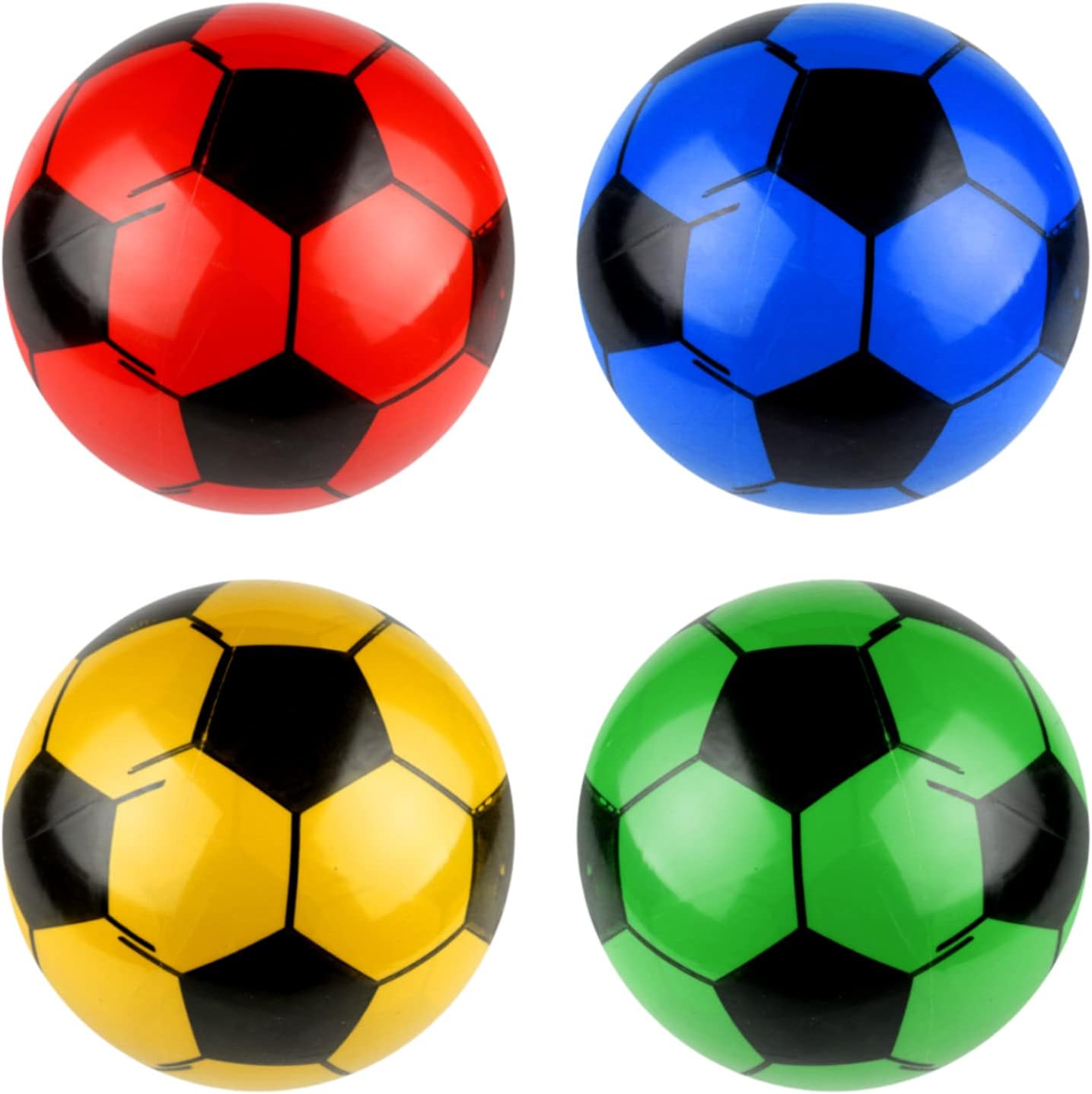 PVC Plastic football (Pack of 4) for Kids, Indoor Outdoor Play Beach ...