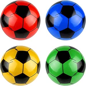 PVC Plastic football (Pack of 4) for Kids, Indoor Outdoor Play Beach ...